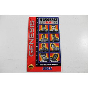 MANUAL - GREATEST HEAVYWEIGHTS - SEGA GENESIS
